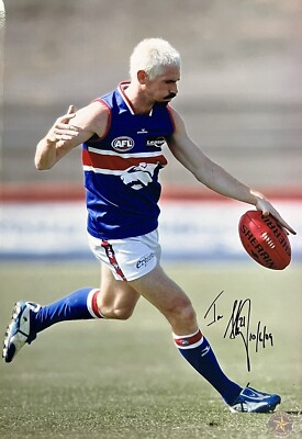 JASON AKERMANIS Signed Photo 12”x18” Western Bulldogs Brisbane Lions ...