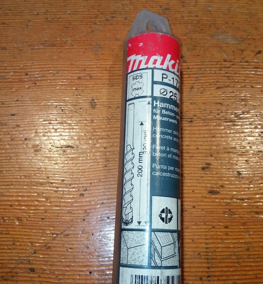 Makita SDS Max-8X Bohrer Bohrspitzen Wand 25x200x320mm P17267 BETON | eBay