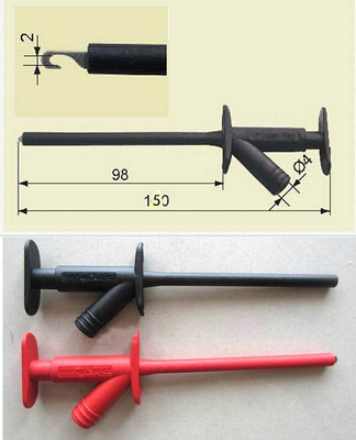 2PCS Test Hook Clip 1kV 10A Telescopic lier Test Probes for 4mm jack ...