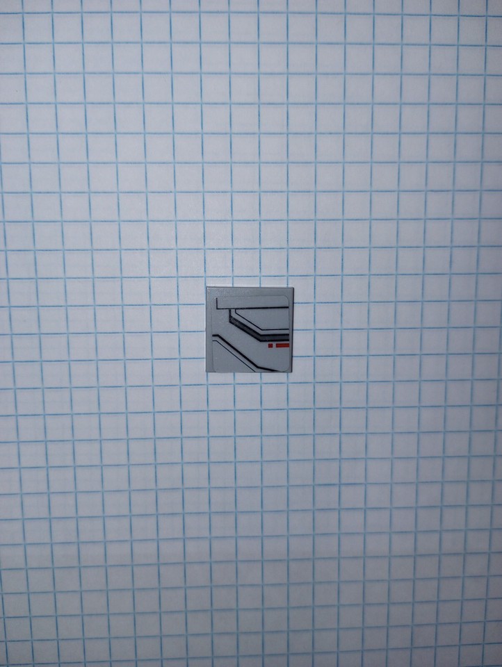 1 Lego Star Wars TIE Advanced Prototype model tile, right side tile ...