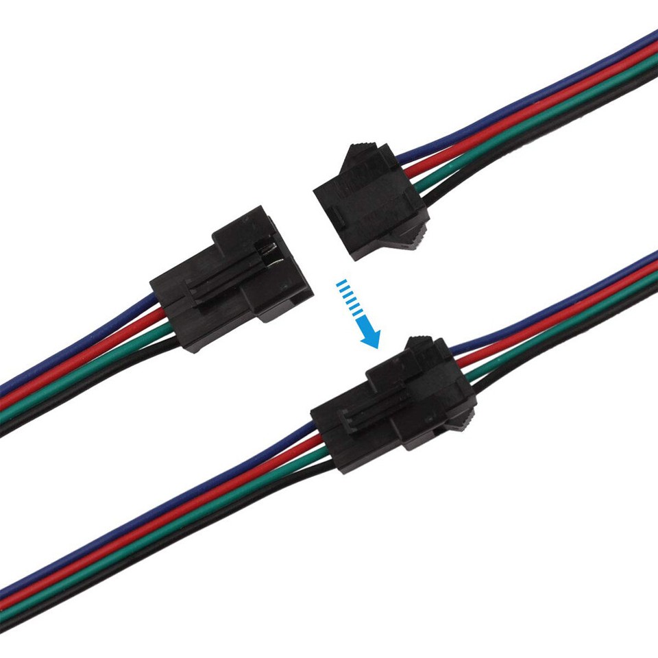 2pin 4pin 5pin 6pin Male And Female JST SM Connector for RGB CCT RGBW ...