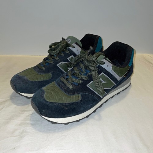 New Balance 574 Black Grey Olive Teal Cordura Men Casual Shoes U574KBG ...
