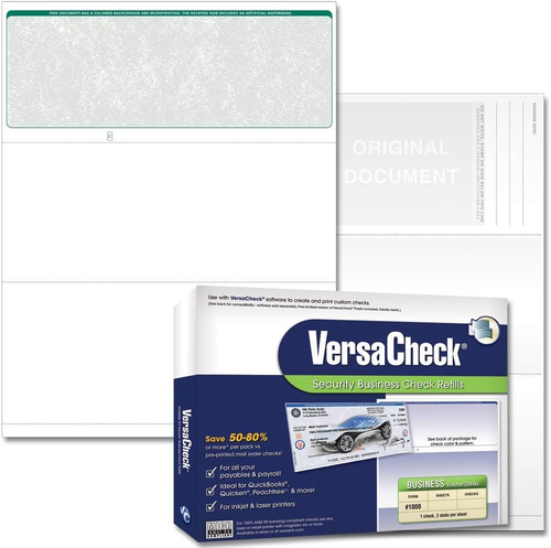 Secure Checks - 250 Blank Business Voucher Checks - Green Classic - 250 ...