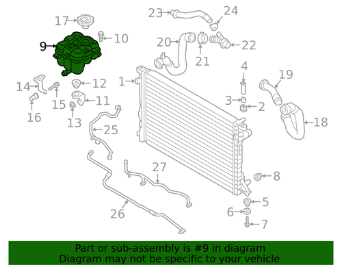 Genuine Audi Expansion Tank 4M0-121-403-G | eBay