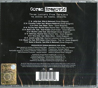 Three Letters From Sarajevo by Goran Bregovic [Audio CD] NEUF | eBay