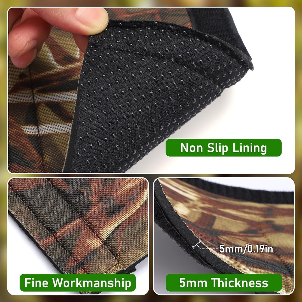 3PCS Non-Slip Camo Tree Stand Rail Pads, Treestand Shooting Rail ...