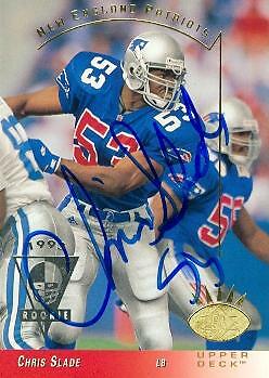 Chris Slade autographed Football Card (Patriots) 1993 Upper Deck #171 ...