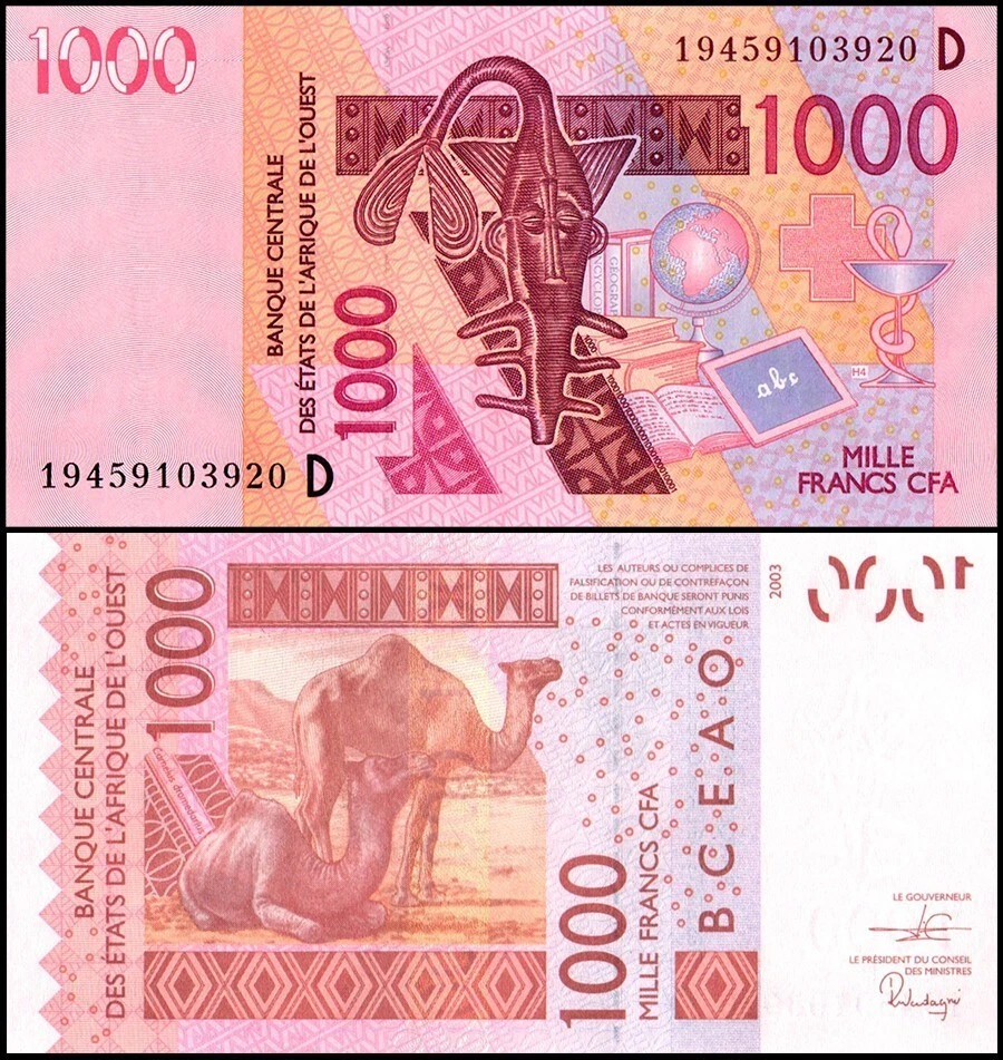 West African Cfa Franc Banknotes