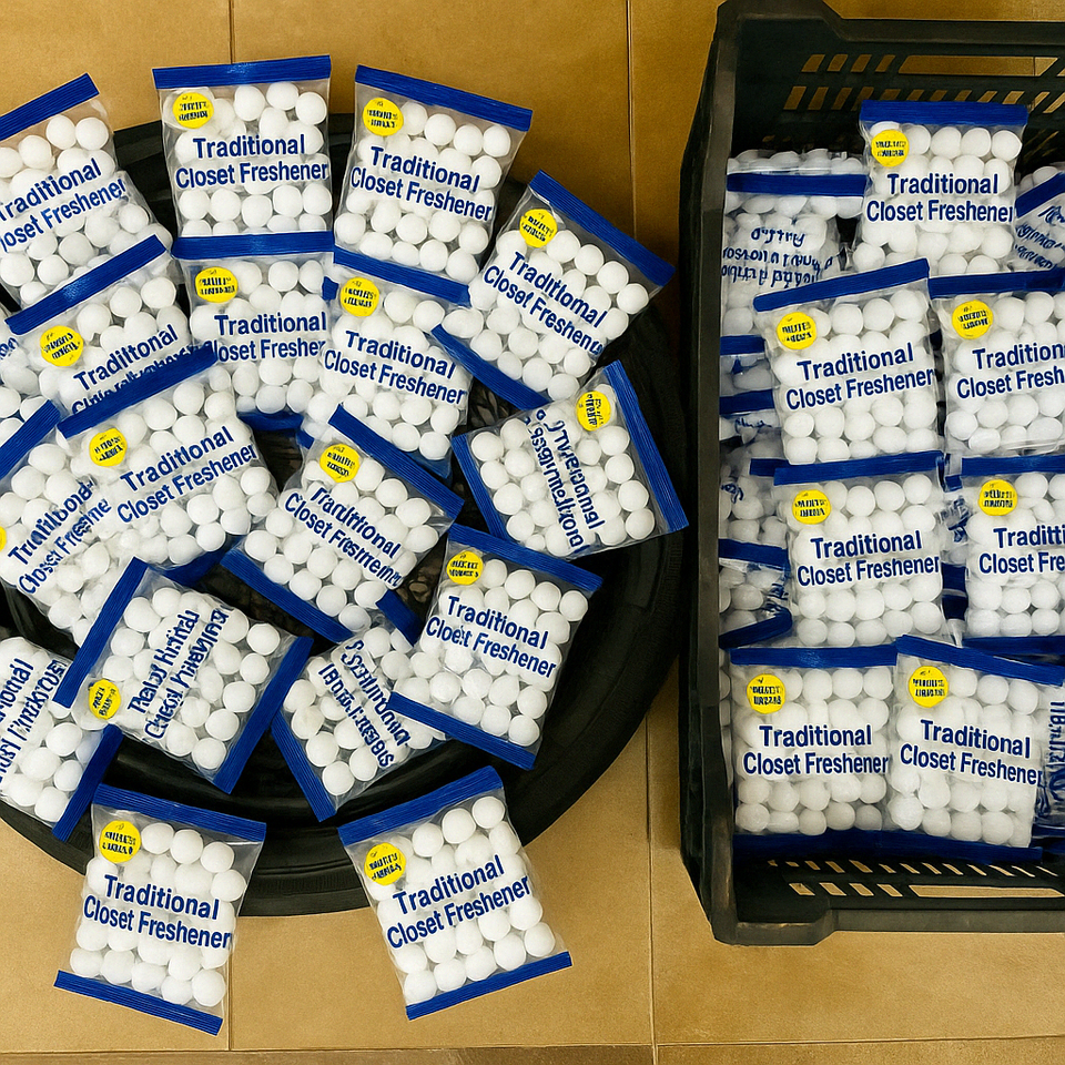 50/100/200/400 Classic Scent Closet Freshener Balls Sealed Storage ...