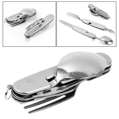 5 in 1 Camping Utensils Cookware Detachable Eating Multitool for BBQ ...