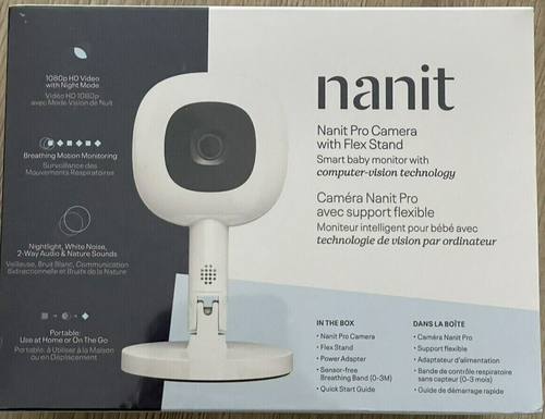 BNIB Nanit Pro Baby Monitor & Flex Stand - 1080p Secure Wi-Fi Camera ...
