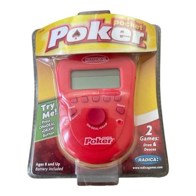 New Radica Pocket Poker Electronic Handheld Game Draw Poker/Deuces Wild ...