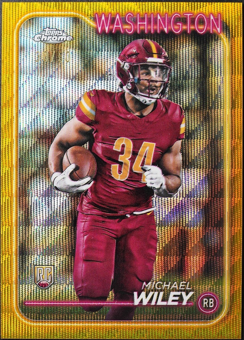 2024 Topps Chrome - Rookies Michael Wiley #300 Gold Wave Refractor /50 ...