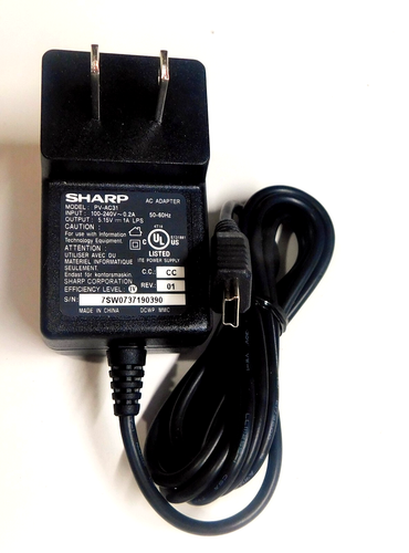 Genuine Sharp PV-AC31 AC Adapter Power Supply Output 5.15V 1A | eBay