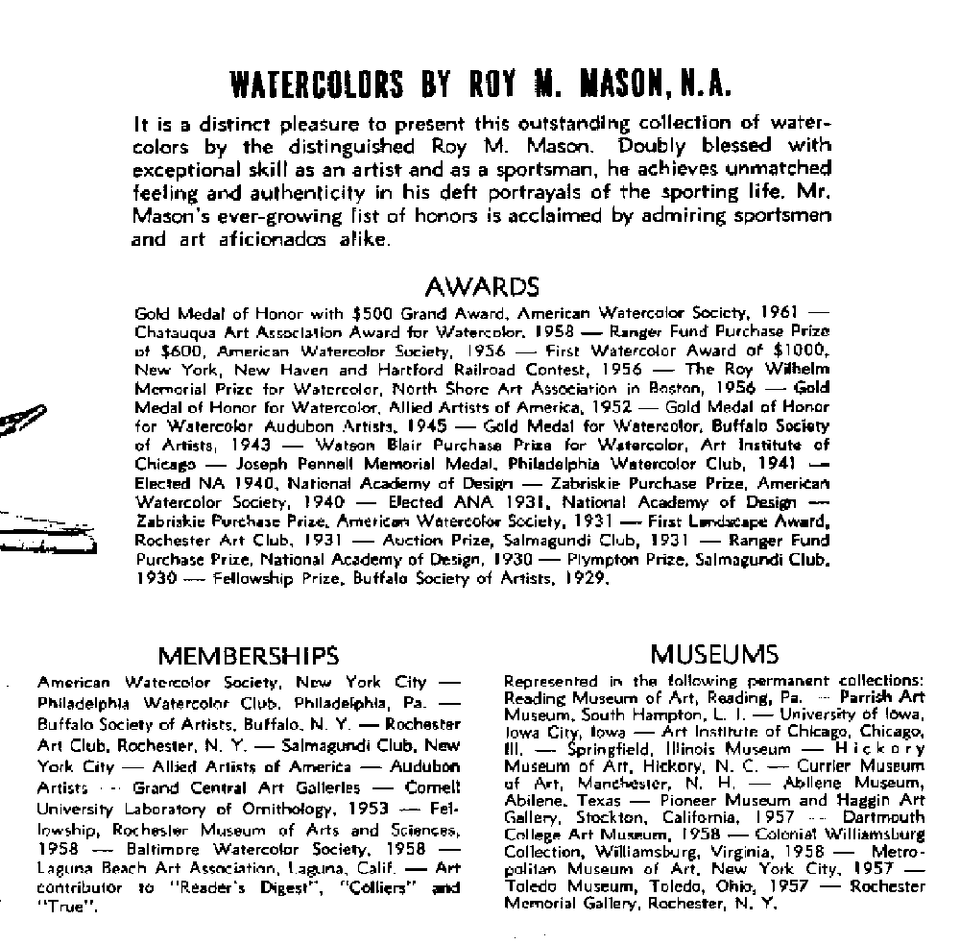 ROY MARTELL MASON - RIGHT IN THE GROOVE - 13x19 Sporting Art Print ...