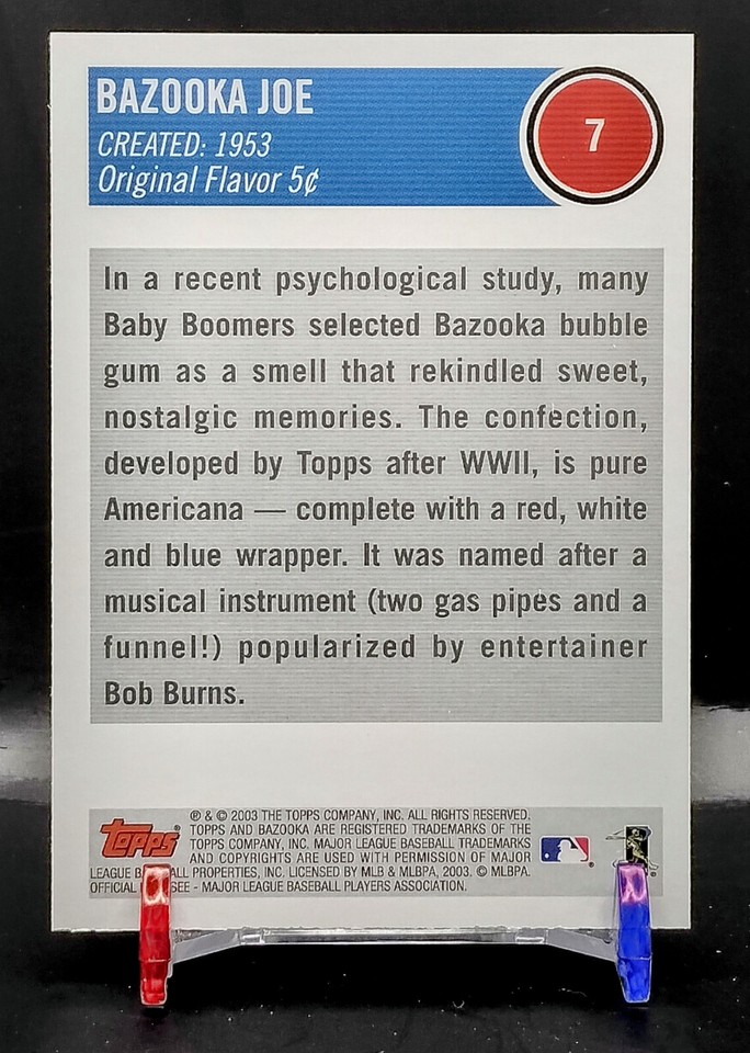 BAZOOKA JOE. 2023 Topps Bazooka Baseball. Milwaukee Brewers. #7 ...