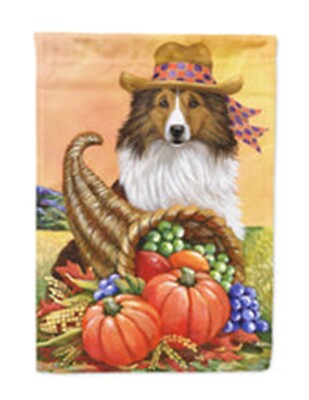Sheltie / Shetland Sheepdog Fall / Thanksgiving Garden Flag | eBay