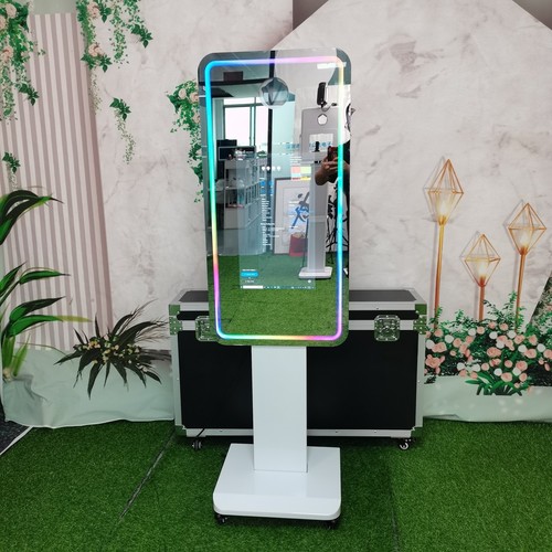 21.5" Magic Mirror Photo Booth w/LCD Touch Screen Camera Selfie DSLR ...