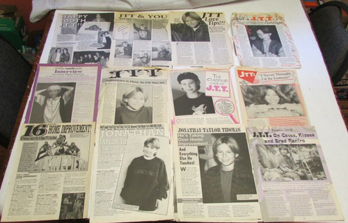 LOT OF teen Idol Stars 1990's Magazines Story Articles on JTT JONATHAN ...