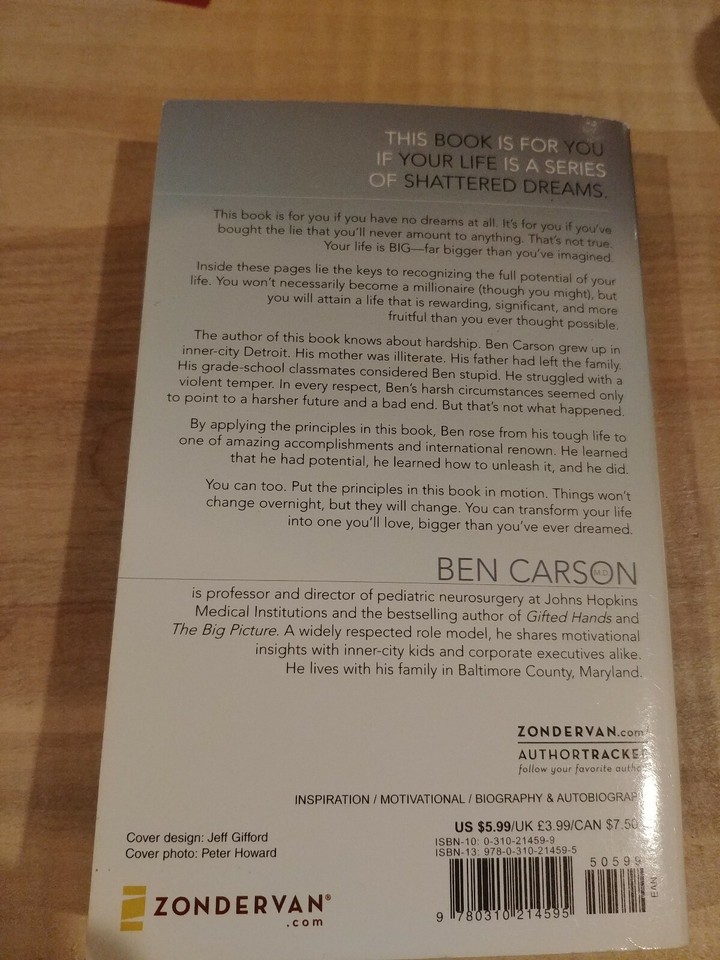 Think Big : Unleashing Your Potential for Excellence by Ben Carson ...