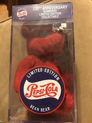 Pepsi-Cola Wild Cherry Bean Bear 100th Anniversary Limited Edition ...