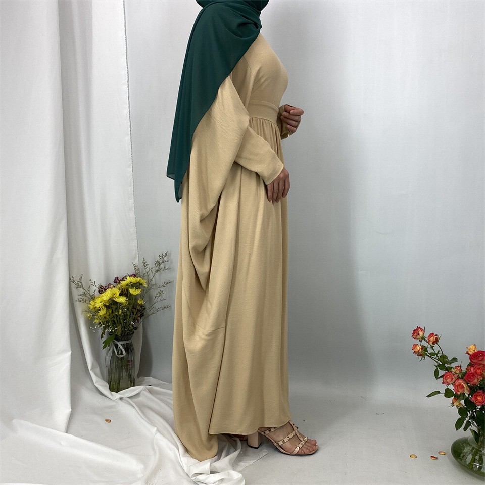 Islamic Kaftan Modest Women Long Dress Abaya Muslim Robe Ramadan Gown ...