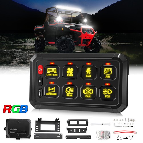 RGB 8 Gang Switch Panel Circuit Control For Polaris Ranger XP 1000 900 ...