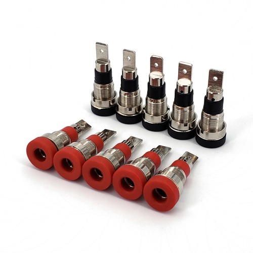 10Pcs 4mm Banana Female Jack Socket Chassis Panel Mount Binding Post ...