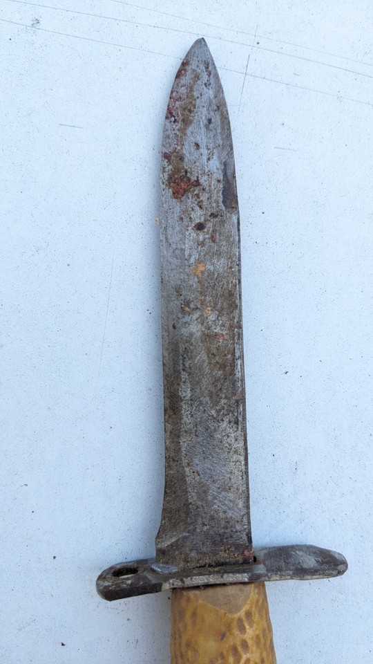 VINTAGE Antique Homemade KNIFE Primitive Antler Handle Wild West | eBay