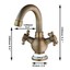 Short Goose neck Bathroom Basin Mixer Swivel Taps 2 Handles Deck ...