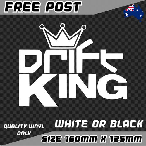 Drift King Sticker Decal Vinyl Car JDM Race Turbo R32 Hoon 2JZ Crown ...