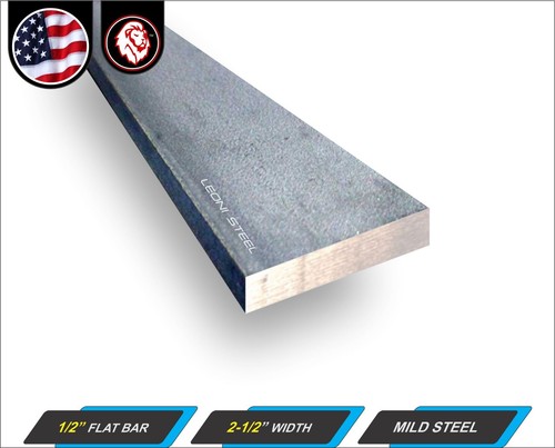 1/2" x 2-1/2" Metal Flat Bar - Metal Stock - Mild Steel - 12" inch Long ...