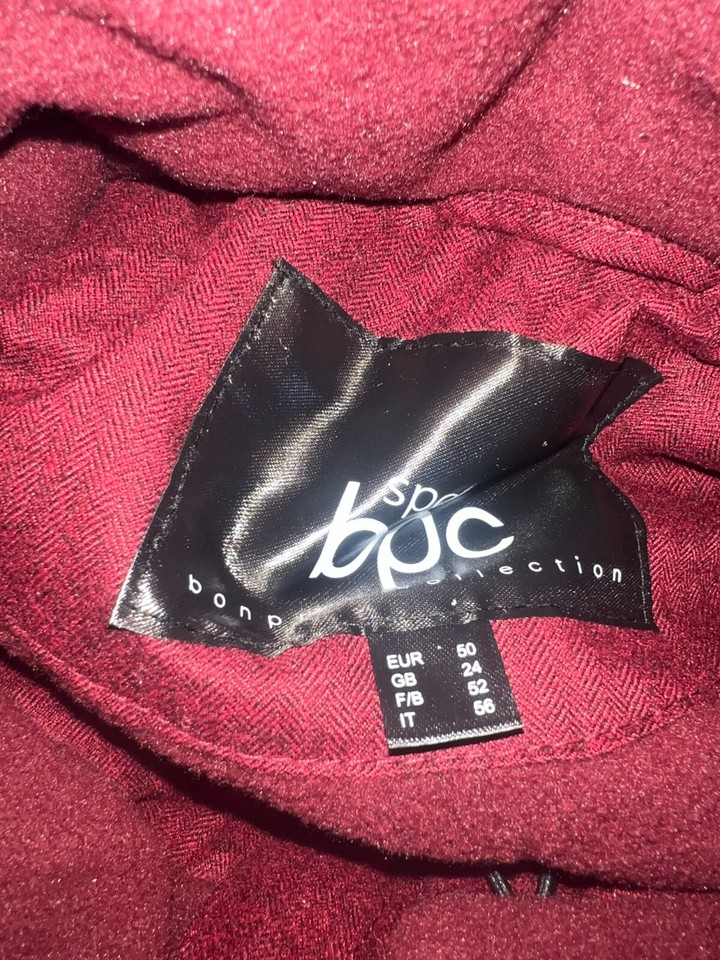 bonprix bpc Sport Hooded Waterproof Coat Maroon Detachable Hood ...