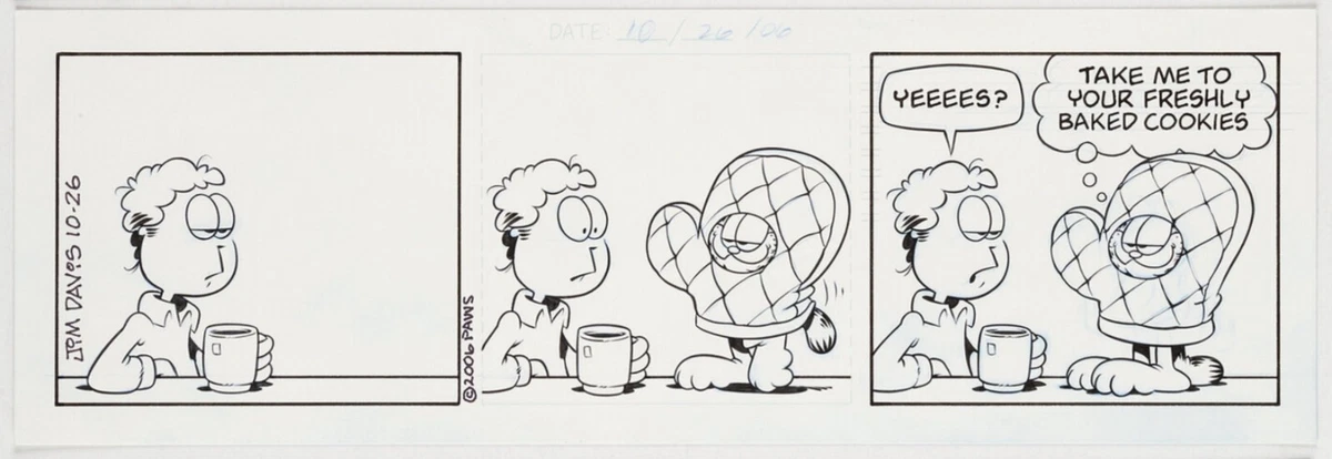 Garfield Comic Black And White
