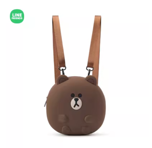 Official Authentic Line Friends Brown Bear Koni Silicone Backpack ...