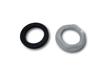 1 1/2" inch BSP Plastic Flanged Backnut Back Nut and Rubber Washer Sink ...