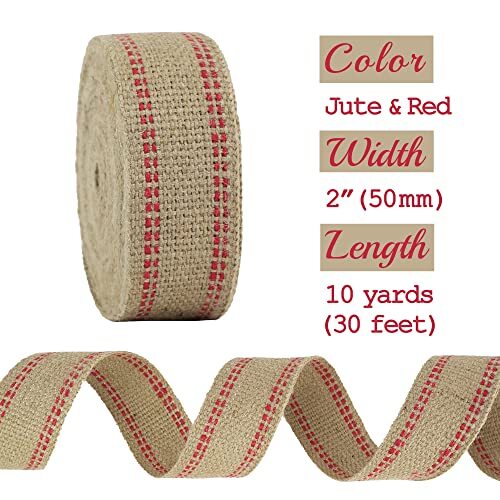 red jute webbing 2 inch upholstery webbing jute webbing burlap with red ...