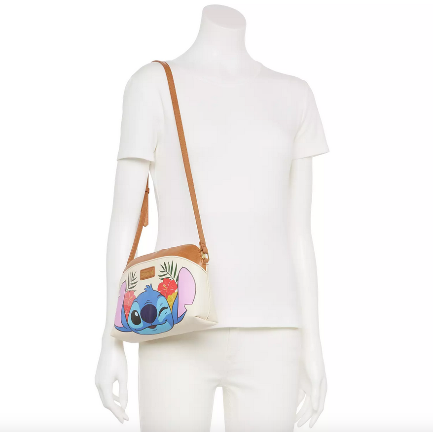 Disney Lilo and Stitch Crossbody Purse - Hawaii Floral Stitch Winking ...