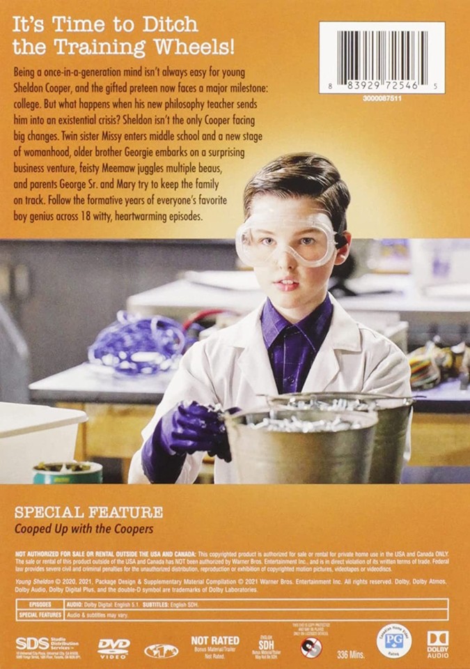 Young Sheldon: The Fourth Season (DVD) Iain Armitage Zoe Perry Lance ...