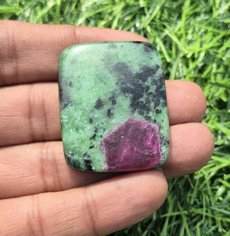 Beautiful Ruby Zoisite Cushion Shape Cabochon Loose Gemstone Use For ...
