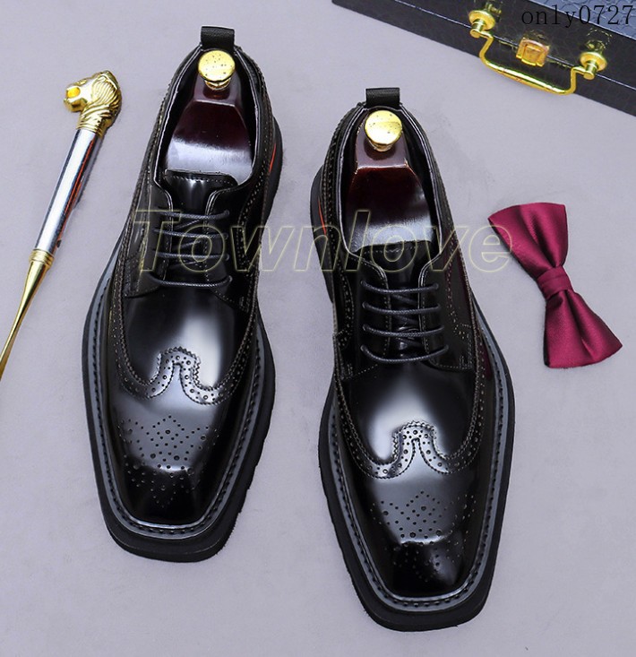Men's Dress Brogue Business Derby Wing Tip Fashion Oxford Wedding ...