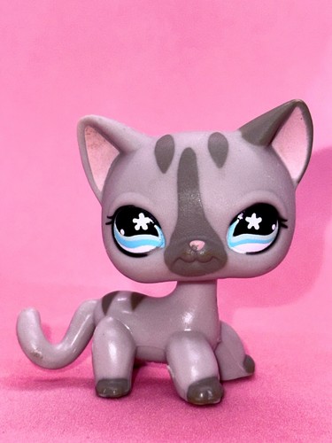LPS Hasbro EU Variant Gray Shorthair Cat #468 - Authentic Littlest Pet ...