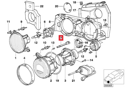 Genuine BMW E24 E32 E34 Coupe Sedan Wagon Bulb Socket OEM 63121378334 ...