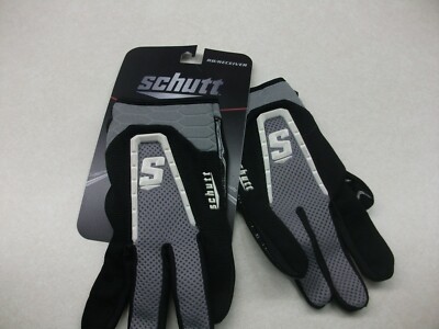 NEW Schutt DNA Red WR/QB/RB Football Gloves Black/White Size large NFL ...