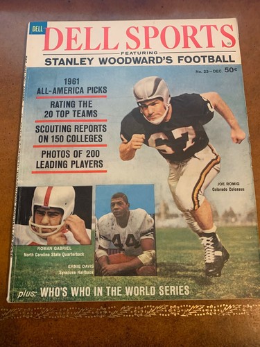 1961 Dell Sports Football Magazine Ernie Davis Syracuse Roman Gabriel ...