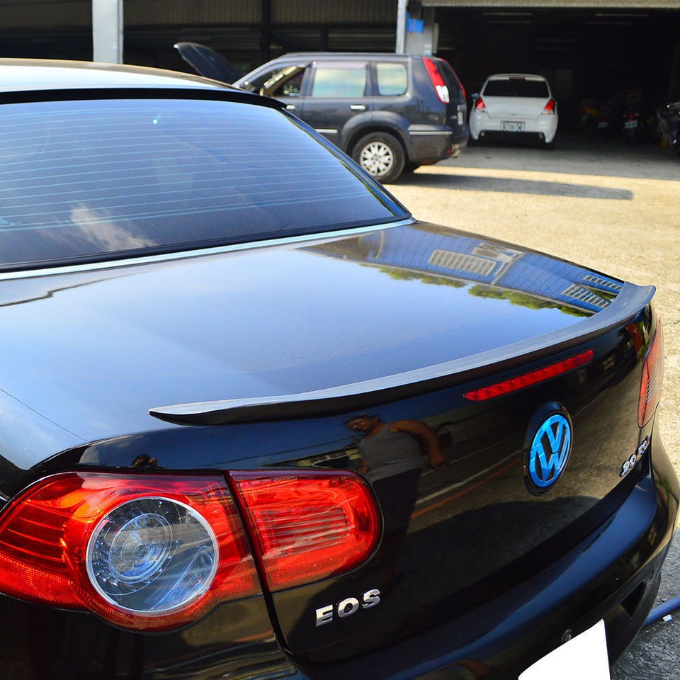 Glossy Black for VW VOLKSWAGEN 05-12 Eos Convertible Rear Trunk Lip ...