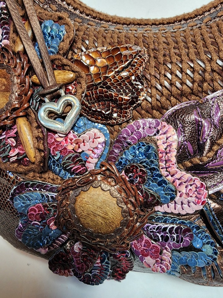 BRIGHTON MILA MULTI MEDIA MASTERPIECE COLLECTION SHOULDER HANDBAG PURSE ...