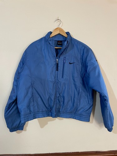 NIKE BLUE PADDED PUFFER VINTAGE JACKET WOMEN'S USED … - Gem