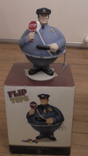 DEPARTMENT 56 FLIP TOP POLICE MAN CANDY BOWL STAINLESS STEEL LINED | eBay