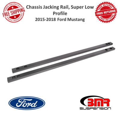 BMR Super Low Profile Chassis Jacking Rails Black Steel For 15-18 Ford ...